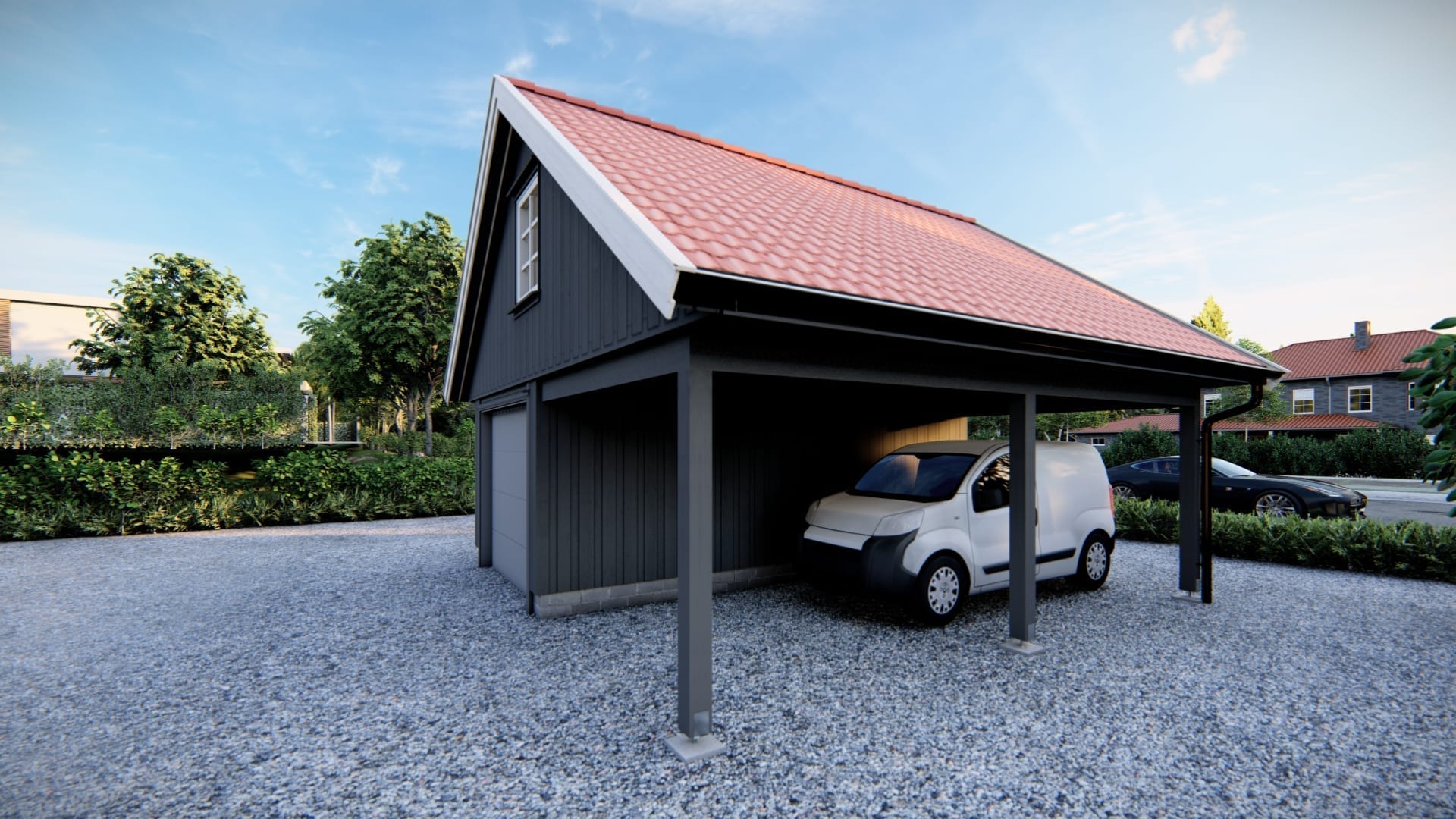 Garasje med carport | Igland Garasjen